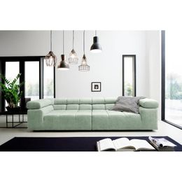 Home Affaire Big-Sofa &raquo;Ancona modern, elegant, bequem, viel Platz, B/T/H: 290/110/70 cm&laquo; auff&auml;llige Steppung, inkl. 2 Zierkissen und verstellbaren 