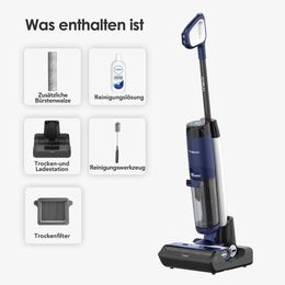 TINECO Nass-Trocken-Sauger &raquo;Floor One S7 Flashdry PET, 70&deg; Grad Hei&szlig;luft-Trocknung, Selbstantrieb&laquo; beidseitige Kantenreinigung, automatische 
