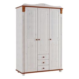 OTTO home Kleiderschrank &raquo;Adele&laquo; 4 Breiten: 92/130/169/207 H/T ca. 191/54 cm, aus massiver Kiefer,Spiegel beim 4-und 5-trg.Schrank, Innenausstattung 