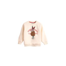 Solang Sweatshirt &bdquo;COOL COZY&ldquo;-Print M&auml;dchen Gr&ouml;&szlig;e 98 beige