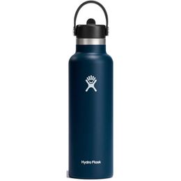 Hydro Flask Trinkflasche &raquo;STANDARD FLEX STRAW CAP&laquo; doppelte TempShield ️-Isolierung blau Edelstahl, Kunststoff