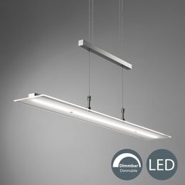 B.K.LICHT LED Pendelleuchte LED-Board Warmwei&szlig; H&auml;ngeleuchte, LED, dimmbar, inkl. 20W 1600lm 3000K, h&ouml;henverstellbar silber
