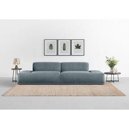 Trendmanufaktur Big-Sofa &raquo;Braga, toller Sitzkomfort, Designsofa&laquo; in moderner Optik, mit hochwertigem Kaltschaum blau 100% Polyester