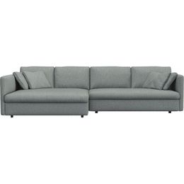 FLEXLUX Ecksofa &raquo;Lovane&laquo; Weich & anschmiegsam, gro&szlig;e Sitztiefe auf Kaltschaum, Dekokissen inkl. blau 62% Polyester/14% Cotton/7% Linen