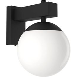 Eglo Wandleuchte &raquo;Bufalata Wandlampe, Au&szlig;enleuchte, Metall, Kunststoff, Kugel, E27, IP44&laquo; E27 1 Stk. Wand-/Deckenleuchte - L20 x H29 x AL27,5 cm - 