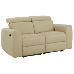 Home Affaire 2-Sitzer &raquo;Sentrano&laquo; 152 cm, man. o. elektr. Relaxfunktion und USB/Kopfverstellung beige NaturLEDER /Kunstleder (Das Leder hat eine Dicke 