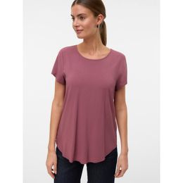 V&eacute;ro Moda Vero Moda Damen Blusenshirt &raquo;VMBELLA SS TOP WVN GA NOOS&laquo; Viskosemischung, abgerundeter Saum rosa S