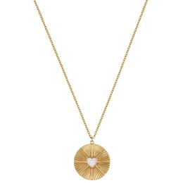 NOELANI Damen Kette mit Anh&auml;nger &raquo;Coin, Herz, 2036991&laquo; gold