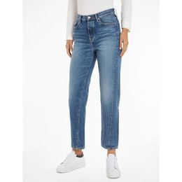 Tommy Hilfiger Damen Straight-Jeans &raquo;CLASSIC STRAIGHT HW A TWIST BETH&laquo; mit Logo-Badge blau 32, L&auml;nge 30