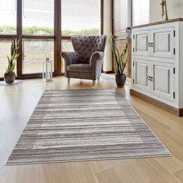 Carpet City Teppich &raquo;Noa 9301&laquo; rechteckig 11 mm H&ouml;he L&auml;ufer, Kurzflor, Modern, Weicher Flor, Pflegeleicht, Wohnzimmer grau Kunstfaser