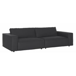 Musterring Big-Sofa &raquo;LUCIA&laquo; in vielen Qualit&auml;ten und 4 unterschiedlichen N&auml;hten, 3-Sitzer schwarz Flachgewebe FLORIS (100% Polyester);Flachgewebe VALMONT (60% 