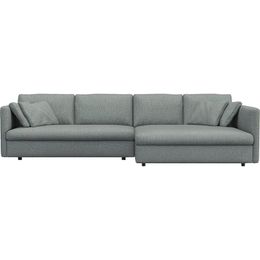 FLEXLUX Ecksofa &raquo;Lovane&laquo; Weich & anschmiegsam, gro&szlig;e Sitztiefe auf Kaltschaum, Dekokissen inkl. blau 62% Polyester/14% Cotton/7% Linen