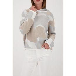 monari Damen Jacquardpullover &raquo;Pullover Wolkenjaquard&laquo; Regular fit mit Kapuze 36