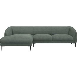 FLEXLUX Ecksofa &raquo;Belle Designsofa, L-Form, B/T 288/149 cm&laquo; Skandinavisches Design, In hochwertiger Verarbeitung gr&uuml;n 85% Polyester/15%Polyamide