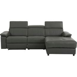 Home Affaire Ecksofa &raquo;Binado, L-Form,&laquo; mit manueller oder elektrischer Relaxfunktion mit USB-Anschluss grau Webstoff (95% Polyester/5% Nylon)
