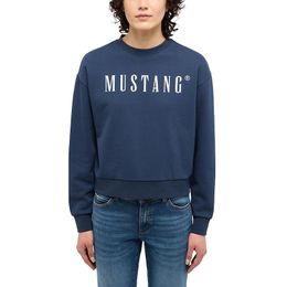 Mustang Damen Mustang Sweatshirt &raquo;Style Lindsey&laquo;, mit Logoprint blau XL