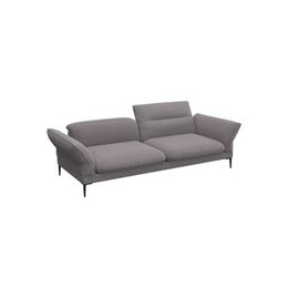 FLEXLUX 3-Sitzer &raquo;Salino, Funktionssofa, Relaxsofa&laquo; Sofa mit Arm- und Kopfteil-Verstellungen, Kaltschaum & Stahl-Wellen braun 100% Polyester