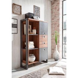 Home Affaire Highboard &raquo;Detroit&laquo; H&ouml;he 140 ca. cm grau