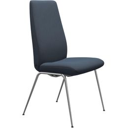 Polsterstuhl stressless "Laurel", blau (blau dinamica, chrom gl&auml;nzend), B:57cm H:105cm T:60cm, Microfaser DINAMICA (88% Polyester, 12% Polyurethan), St&uuml;hle, Polsterstuhl, High Back, Gr&ouml;&szlig;e L, mit Beinen aus Stahl in Chrom gl&auml;nzend