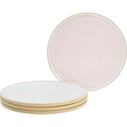 Creatable Speiseteller &raquo;Futuro&laquo; Teller Set f&uuml;r 4 Personen, &Oslash; 26 cm, Steinzeug beige Steinzeug