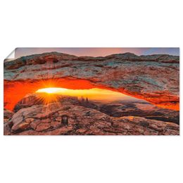 Artland Poster &raquo;Iconic Mesa Arch&laquo; Felsen 1 Stk. tlg. ohne Rahmen rot