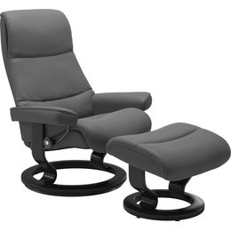 Relaxsessel stressless "View", grau (grau batick), B:82cm H:108cm T:81cm, Leder BATICK: BATICK ist ein leicht korrigiertes, durchgef&auml;rbtes und genarbtes M&ouml;belleder, bei dem die meisten Unebenheiten und Spuren in der Regel entfernt wurden.;Leder PALOMA: PALOMA ist ein durchgef&auml;rbtes Semianilin-M&ouml;belleder mit nat&uuml;rlicher Narbung.;ROHLEDER Stoff Q2 FARON: Ein fester zuverl&auml;ssiger Boucl&eacute; mit einem str
