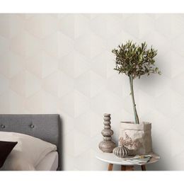 Fashion for walls Vliestapete &raquo;Prisma&laquo; 3D-Optik gepr&auml;gt Phthalate frei beige