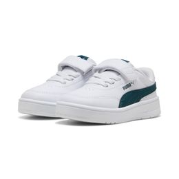 Sneaker Puma "COURT CLASSIC CLEAN AC INF", M&auml;dchen, Gr. 22, gr&uuml;n (Puma wei&szlig;, archive gr&uuml;n), Synthetik, Schuhe Sneaker, mit Gummi-Laufsohle, mit SOFTFOAM+ D&auml;mpfungstechnologie