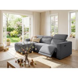 OTTO home Ecksofa &raquo;LEOO&laquo; mit USB A/C-Anschluss. Federkern, verstellbaren Kopfst&uuml;tzen, Webstoff Webstoff 100% Polyester
