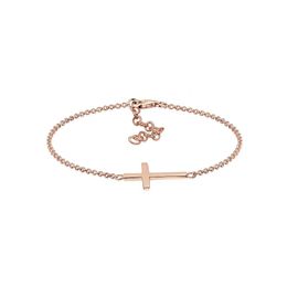 Elli Damen Armband &raquo;Kreuz Horizontal Schlicht 925 Silber&laquo; rosa