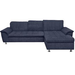 DOMO collection Ecksofa &raquo;Franzi Steppung im Sitzbereich B7T/H: 278/162/80 cm, L-Form&laquo; wahlweise mit Bettfunktion, Bettkasten und Kopfteilverstellung 