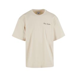 T-Shirt Karl Kani "Karl Kani Kani Music Print T-Shirt", Damen, Gr. XS, beige, 100% Baumwolle, bedruckt, oversize, Rundhals, Shirts T-Shirt
