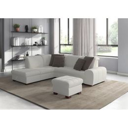 Sit & More sit&more Ecksofa &raquo;Luxor L-Form&laquo; wahlweise mit Bettfunktion, Stauraum und Kopfteilverstellung beige Luxus-Microfaser ALTARA NUBUCK (100% Polyester);