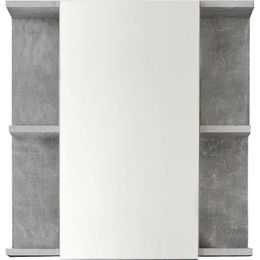 TRENDTEAM Spiegelschrank &raquo;Nano&laquo; Spiegelschrank mit 4 Einlegeb&ouml;den - (B/T/H) 60/20/62 cm grau