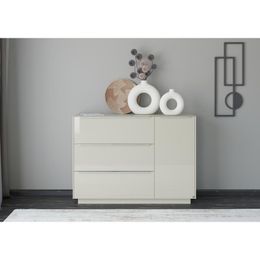 set one by Musterring Sideboard &raquo;Reno&laquo; 1 Stk. tlg. Mit Sockel in diversen Farben, 102 cm H&ouml;he & Farbauswahl Glas, Holzwerkstoff