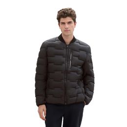 Tom Tailor Herren Tom Tailor Bomberjacke ohne Kapuze gesteppt mit Rei&szlig;verschluss schwarz 3XL