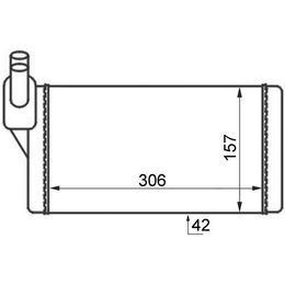 Mahle W&auml;rmetauscher, Innenraumheizung AH 47 000S f&uuml;r VW CUPRA AUDI 701819031A 701819031B