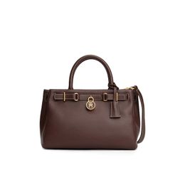 Tommy Hilfiger Damen Henkeltasche &raquo;AMERICAN ICON MINI TOTE LEATHER&laquo;, Damen Tragetasche, Businessbag mit Zierriegel und Schloss