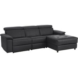 Home Affaire Ecksofa &raquo;Binado, L-Form,&laquo; mit manueller oder elektrischer Relaxfunktion mit USB-Anschluss schwarz Webstoff (95% Polyester/5% Nylon)