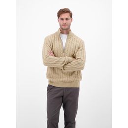 Lerros Herren Lerros Strickpullover &raquo;Troyer mit Zopfmuster - Klassik trifft Coolness&laquo; XXL
