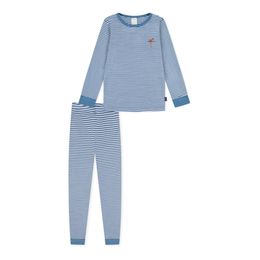Schiesser Pyjama ' Nature Love ' Jungen Gr&ouml;&szlig;e 116 blau