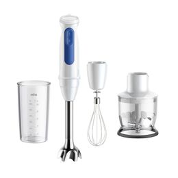 Braun Stabmixer &raquo;MultiQuick 3 MQ30202M - 2 Geschwindigkeiten, wei&szlig;&laquo; 900 W Extra Mahlklinge, 350 ml Zerkleinerer, Schneebesen, Sp&uuml;lmaschinenfest wei&szlig; 