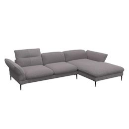 FLEXLUX Ecksofa &raquo;Salino, Funktionssofa mit Recamiere, Relaxsofa, Ecksofa&laquo; Sofa mit Arm- und Kopfteil-Verstellungen, Kaltschaum & Stahl-Wellen braun 