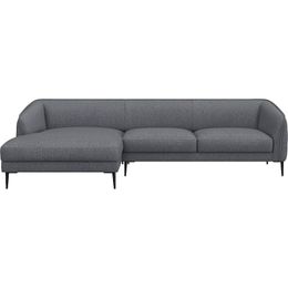 FLEXLUX Ecksofa &raquo;Belle Designsofa, L-Form, B/T 288/149 cm&laquo; Skandinavisches Design, In hochwertiger Verarbeitung blau 62% Polyester/17%Cotton/14%