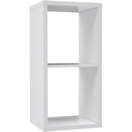 FORTE Standregal Regal mit 2 F&auml;chern, B/H/T 38,2x72,9x32,9 cm, langlebige Beschichtung wei&szlig; Holzwerkstoff