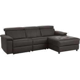 Home Affaire Ecksofa &raquo;Binado, L-Form,&laquo; mit manueller oder elektrischer Relaxfunktion mit USB-Anschluss braun Webstoff (95% Polyester/5% Nylon)