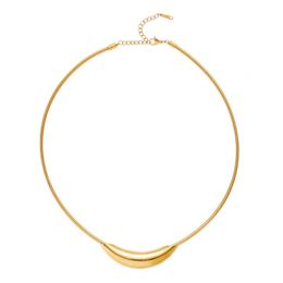 Lascana Damen Lascana Schlangenkette &raquo;Halskette mit R&ouml;hrchen Anh&auml;nger&laquo; Hochwertiges Collier mit Goldbeschichtung gold