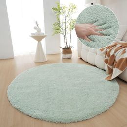 OTTO home Hochflor-Teppich &raquo;Microfaser Teppich Magong, besonders weich, sehr feiner Flor&laquo; rund 25 mm H&ouml;he unifarben, weiche Teppiche, Wohnzimmer, 