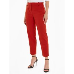 Tommy Hilfiger Damen Webhose &raquo;MD CORE SLIM STRAIGHT PANT&laquo; mit B&uuml;gelfalten rot 34, N-Gr
