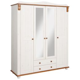 OTTO home Kleiderschrank &raquo;Adele&laquo; 4 Breiten: 92/130/169/207 H/T ca. 191/54 cm, aus massiver Kiefer,Spiegel beim 4-und 5-trg.Schrank, Innenausstattung 